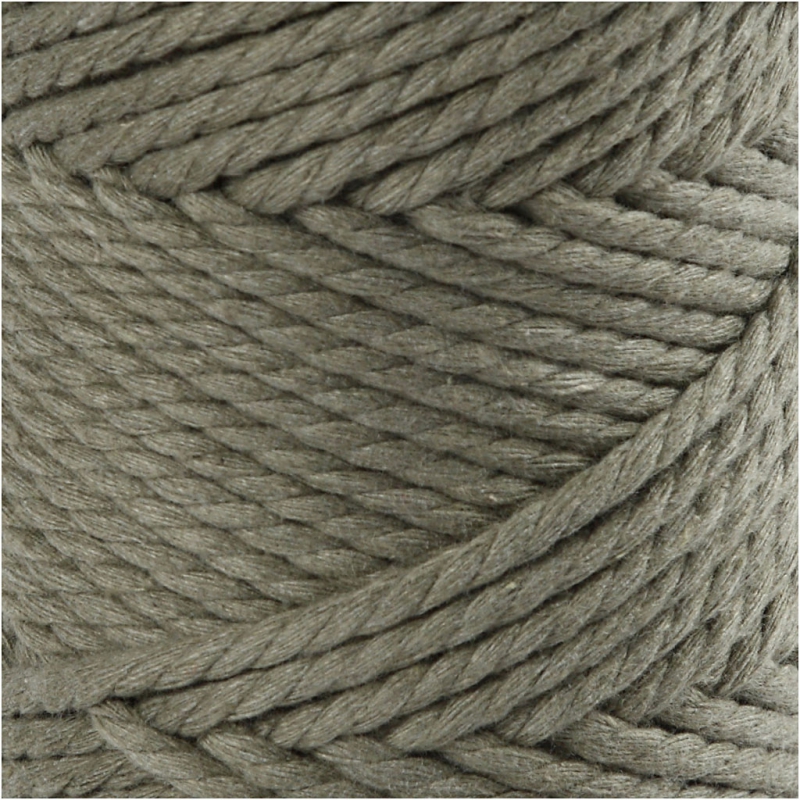 Macrame touw 4mm mosgroen 55 meter - creaknutselen.nl